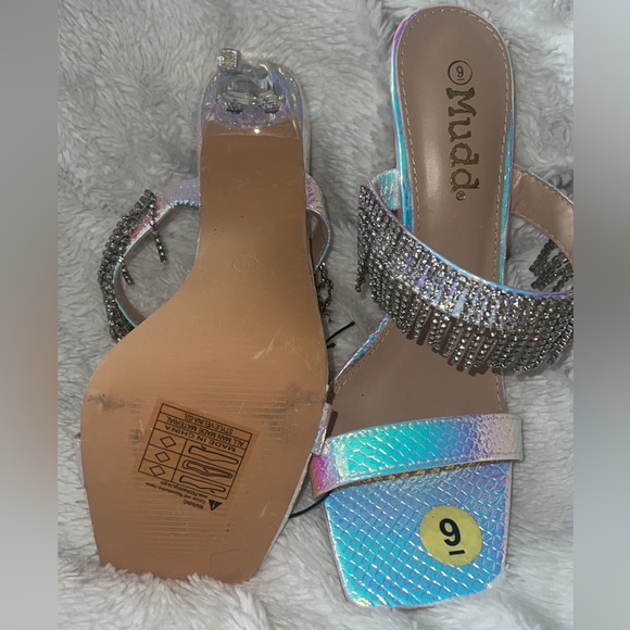 Mudd | Shoes | New Iridescent Diamond Rhinestone Bling 7 Heels | Poshmark